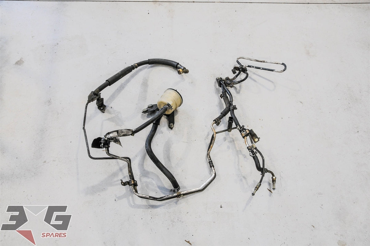Nissan Nissan R33 Skyline RB Power Steering Lines & Fluid Reservoir F ...